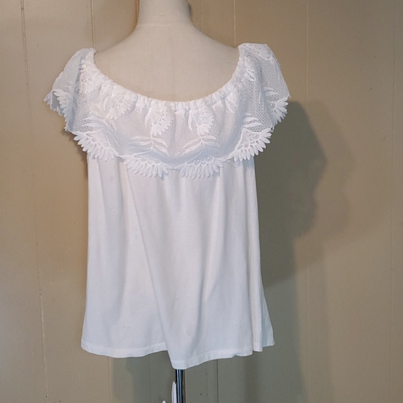 Target | Tops | And E A W Y White Lacey Cotton Shirt | Poshmark